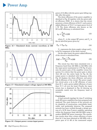 Class-F RF Power Amplifier with a New Load Network Configuration | PDF