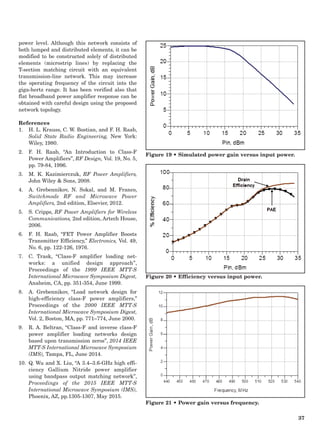 Class-F RF Power Amplifier with a New Load Network Configuration | PDF
