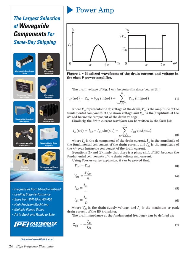 Class-F RF Power Amplifier with a New Load Network Configuration | PDF