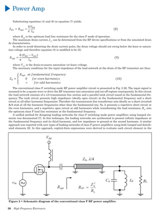 Class-F RF Power Amplifier with a New Load Network Configuration | PDF
