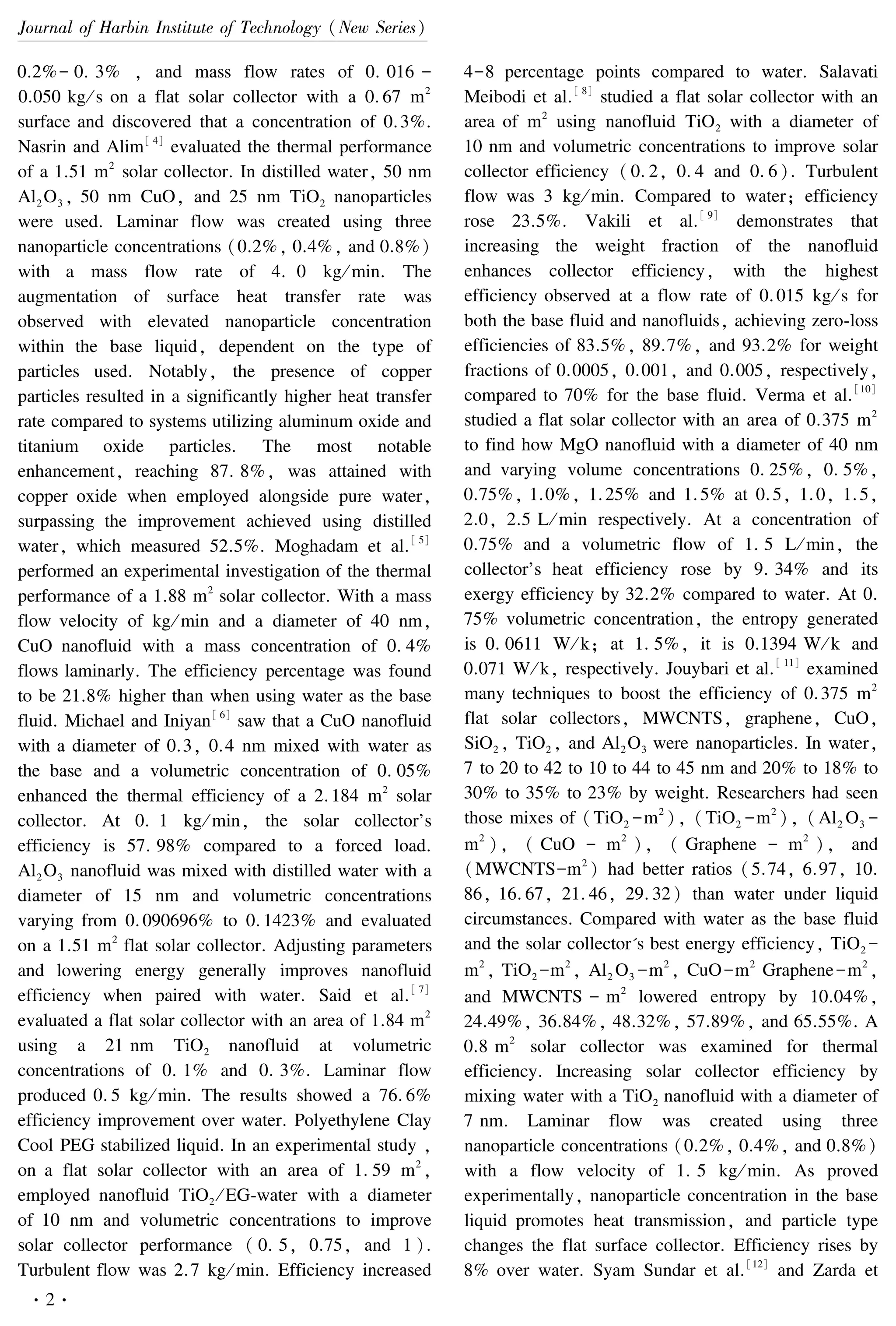 Thermodynamic analysis and optimization of flat plate solar collector using TiO2/Water nanofluid ...