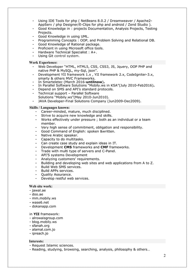 Firas m.fatoum curriculam vitae | PDF