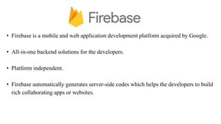 introduction to Google Firebase and Ab testing | PPTX