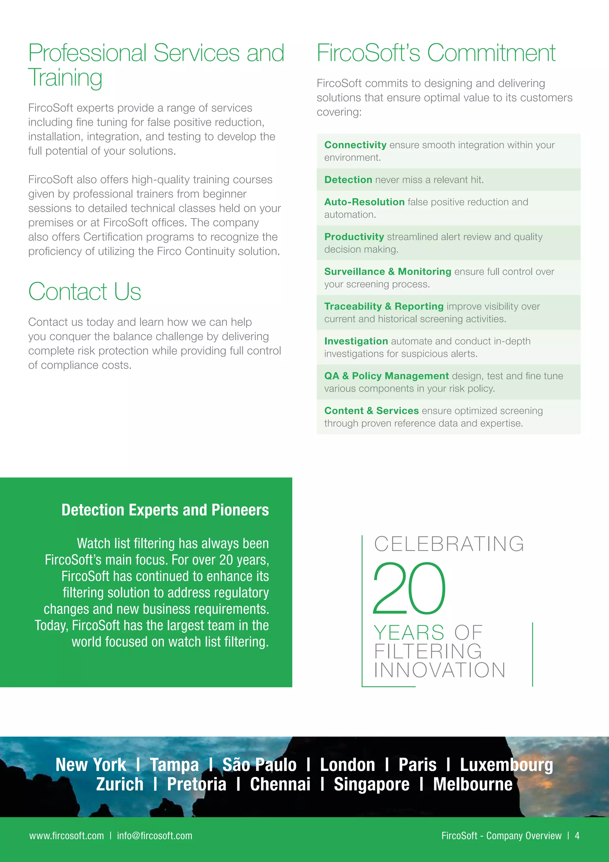 FircoSoft Company Overview | PDF