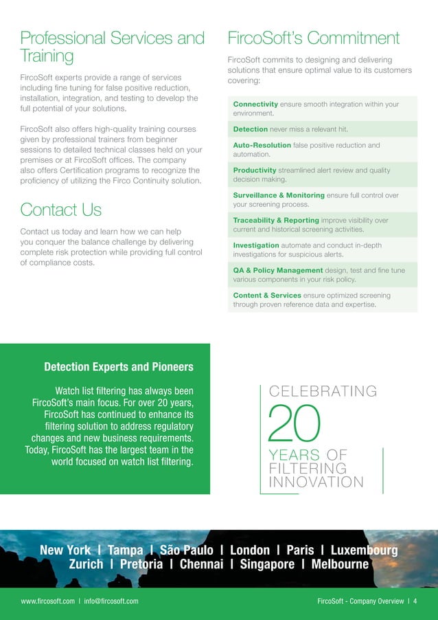 FircoSoft Company Overview | PDF | Business Banking & Finance | Business