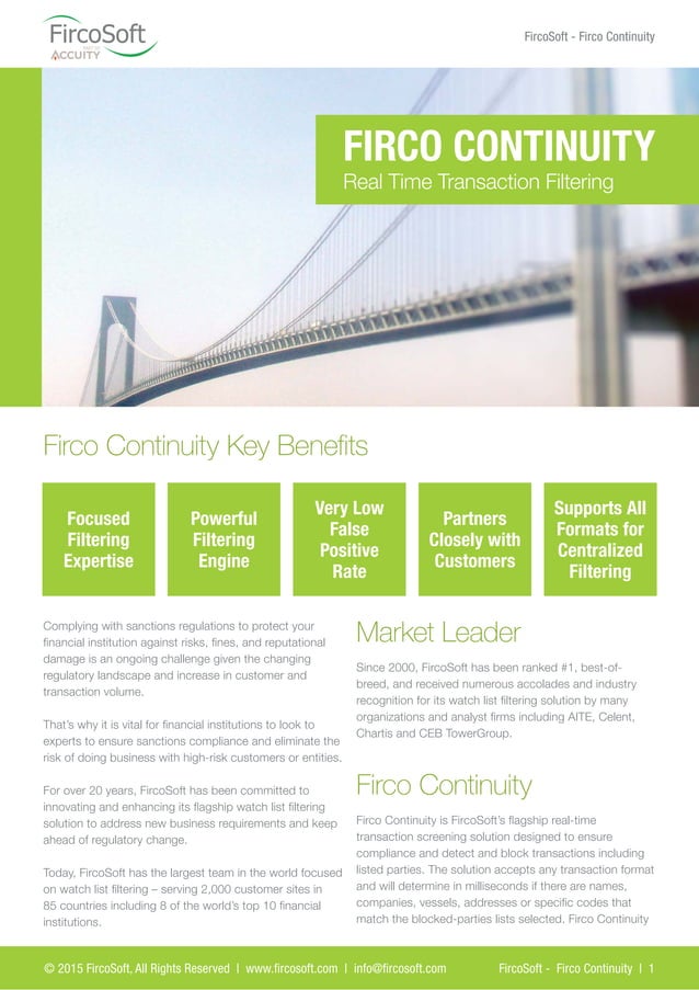 Firco Continuity | PDF