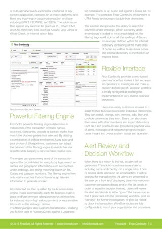 Firco Continuity | PDF