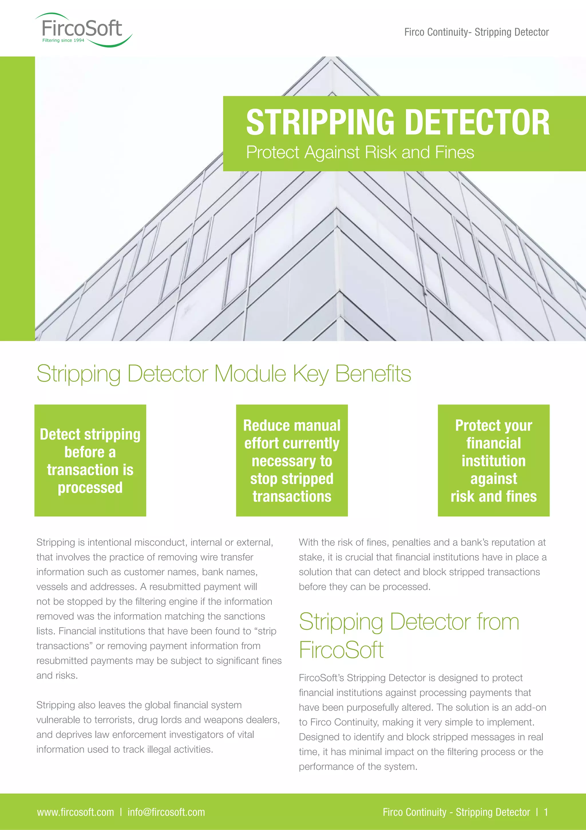 FircoSoft Stripping detector | PDF