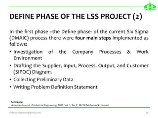 APPLYING LEAN SIX SIGMA FOR WASTE REDUCTION IN A MANUFACTURING ...