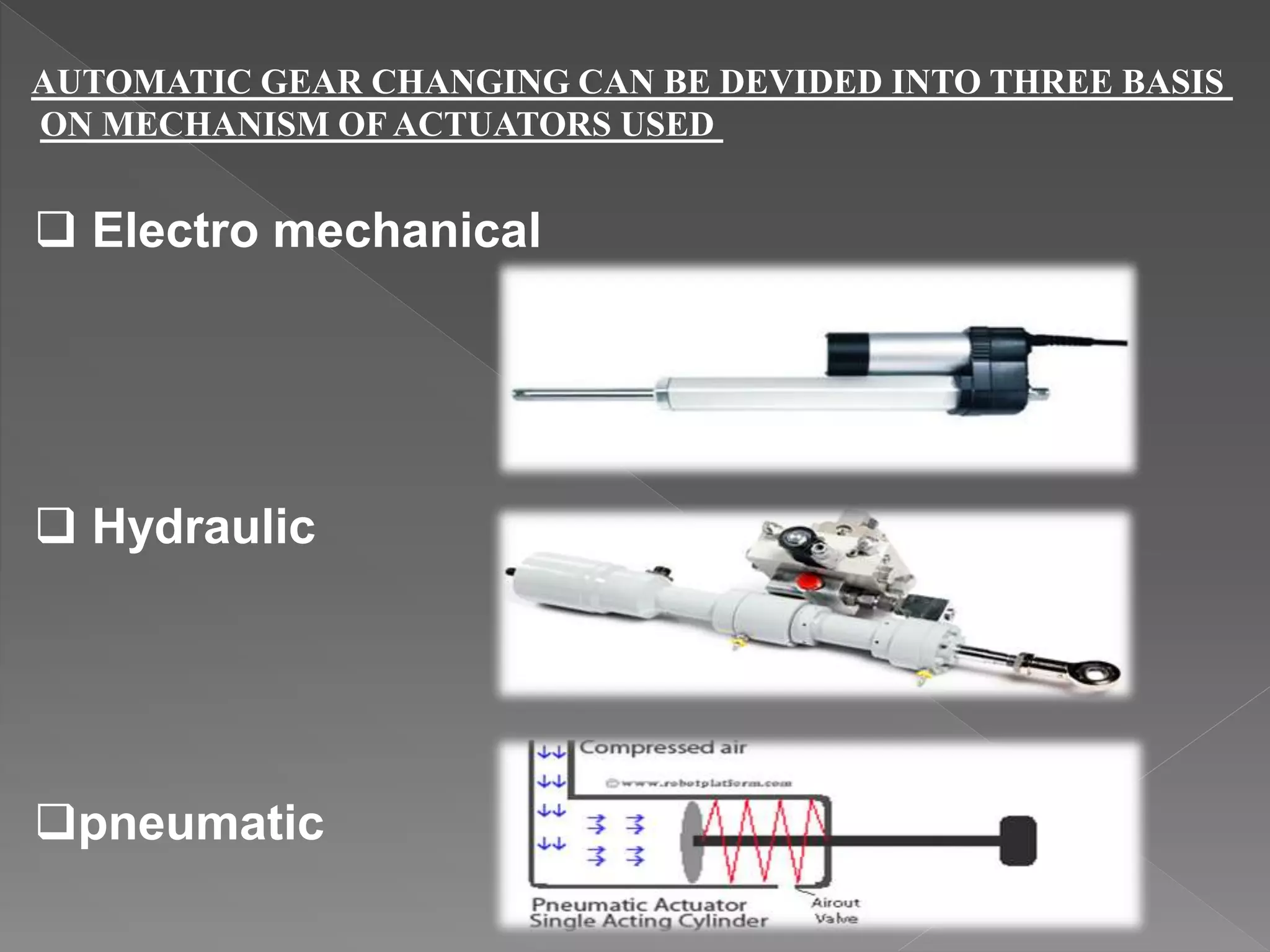 Automatic gear chaning system in two wheeler | PPTX