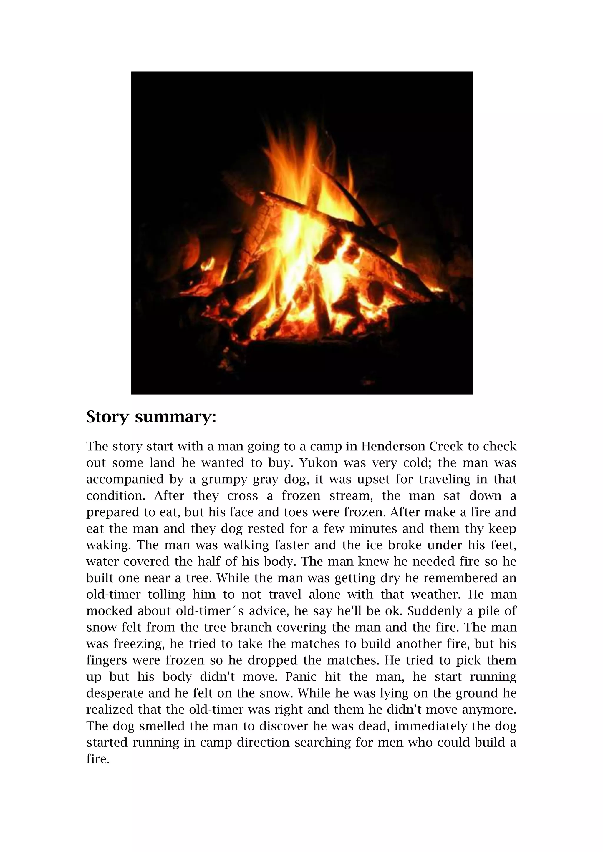 "Fire" Story Analysis | PDF