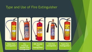 Fire , Fire types and Fire Extinction | PPSX