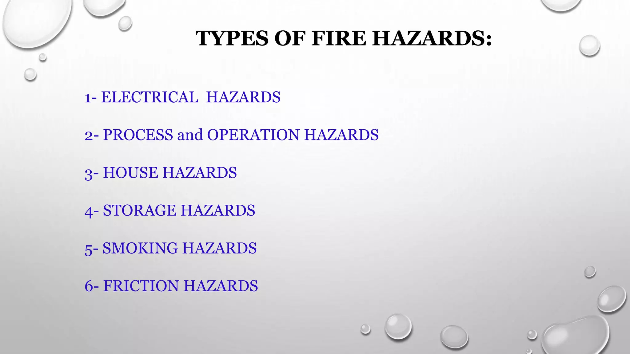 Fire hazards | PPTX