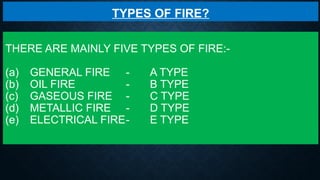 FIRE its causes and 9 ltr AFFF operation and safety while operating.pptx