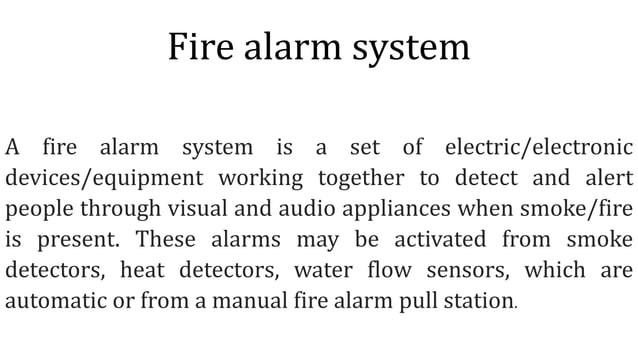 Fire-Alam-System-Power-Point-Prrsentation | PPTX | Home Security | Home ...