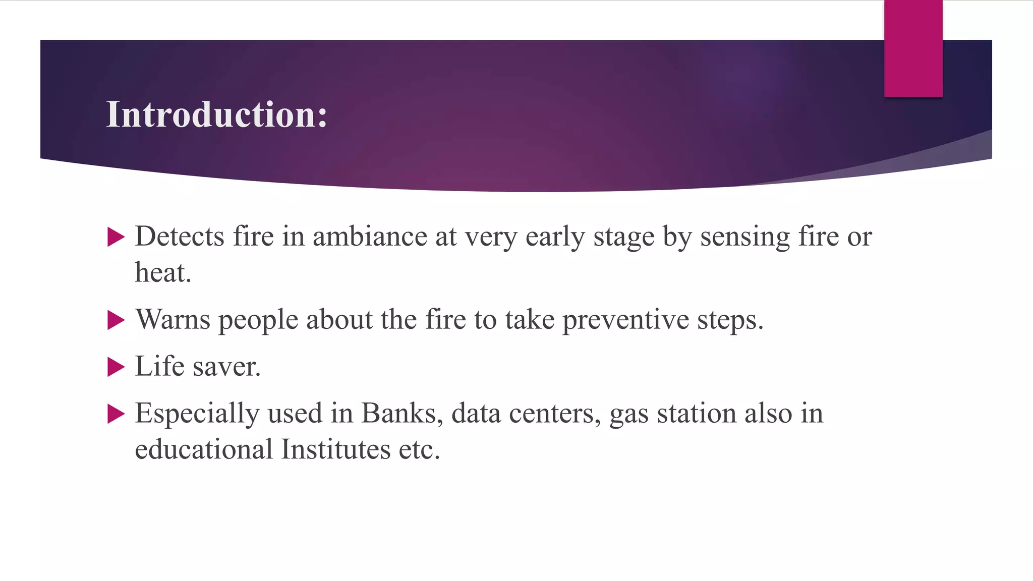 Fire Alarm using 555 timer and thermistor | PPTX