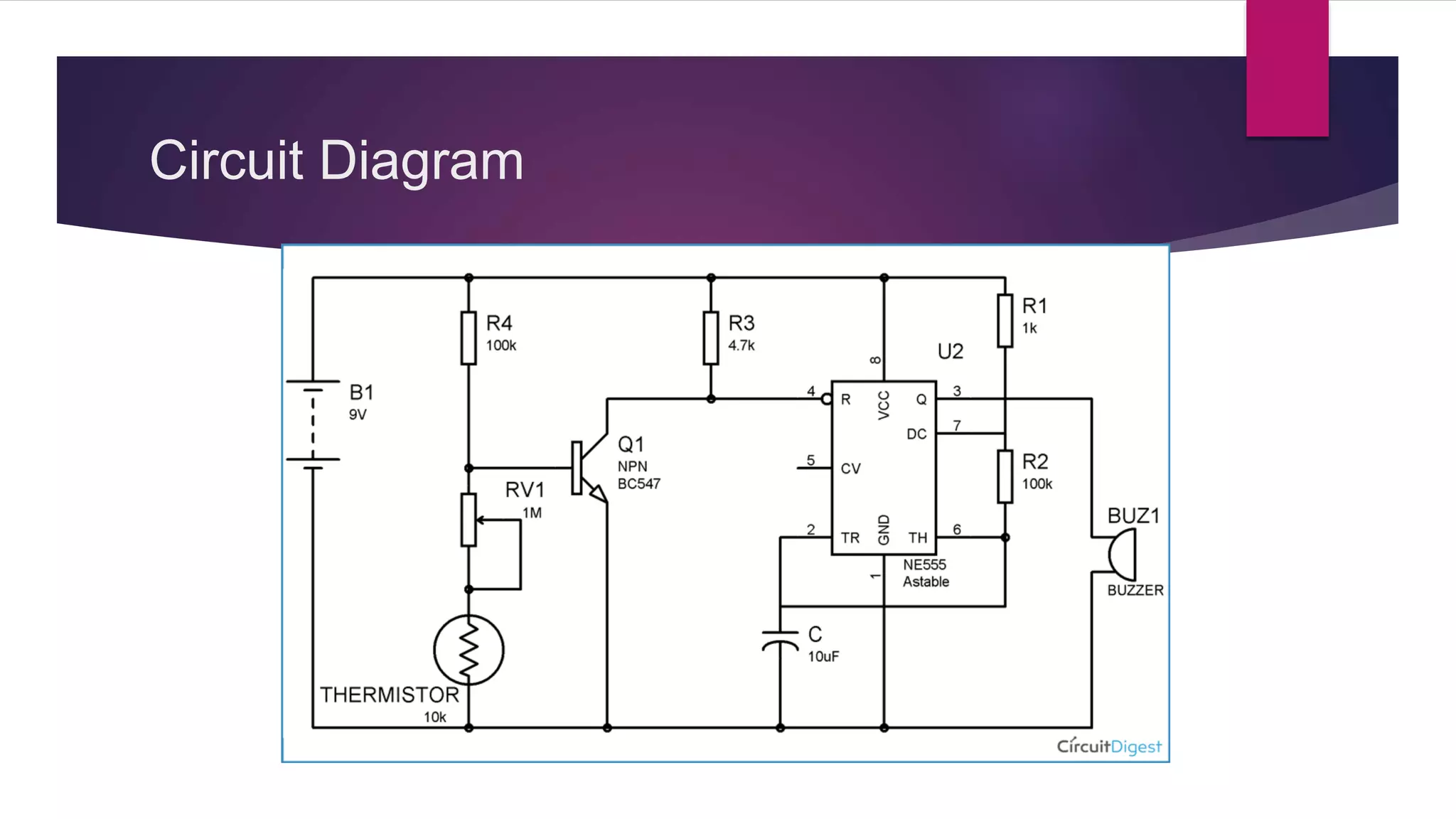 Fire Alarm using 555 timer and thermistor | PPTX