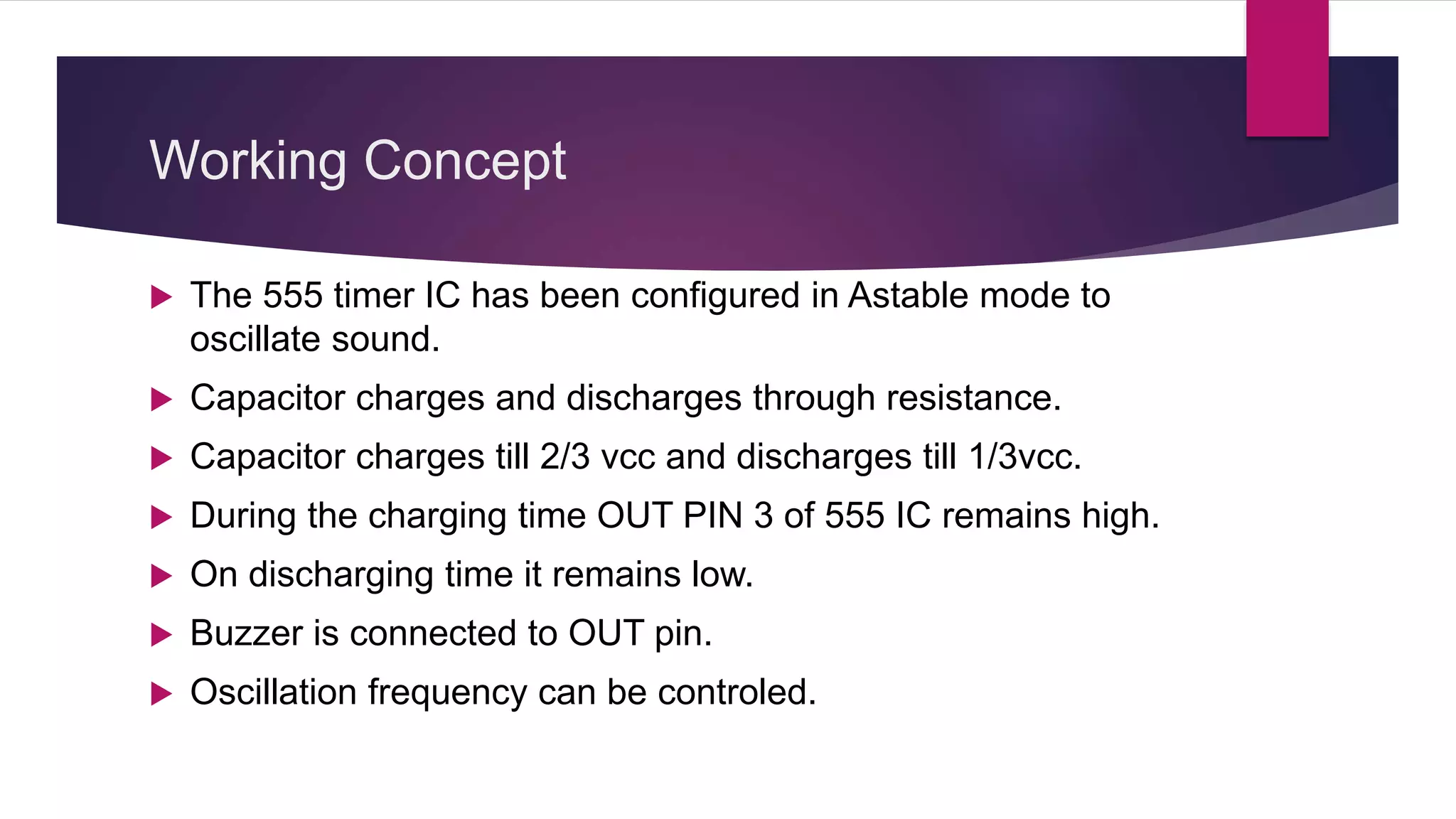 Fire Alarm using 555 timer and thermistor | PPTX