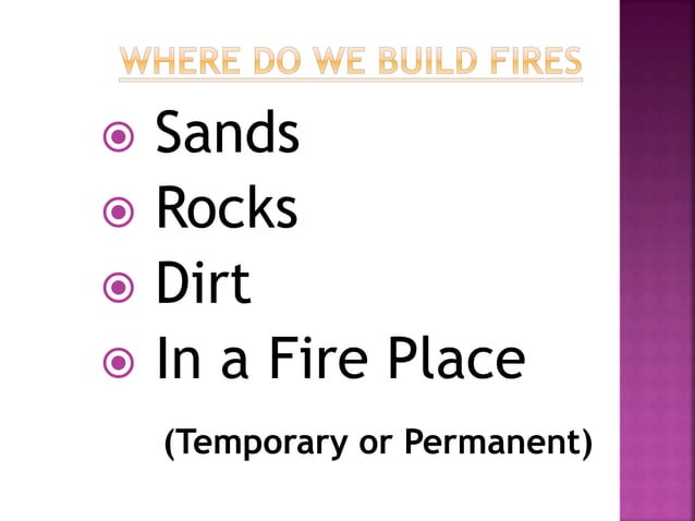 Scouting Fire-Building Power point presentation | PPT