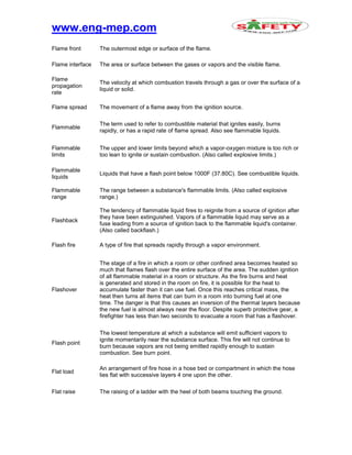 Fire glossary | PDF