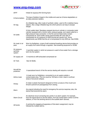 Fire glossary | PDF