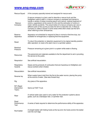 Fire glossary | PDF