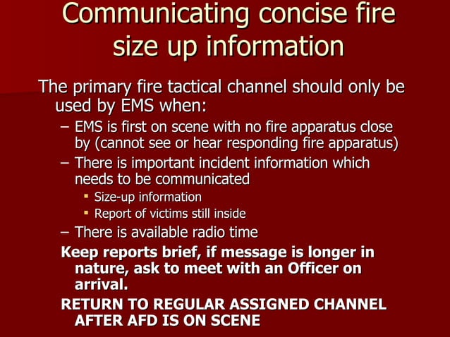 Fire Ground Operations For Ems | PPS