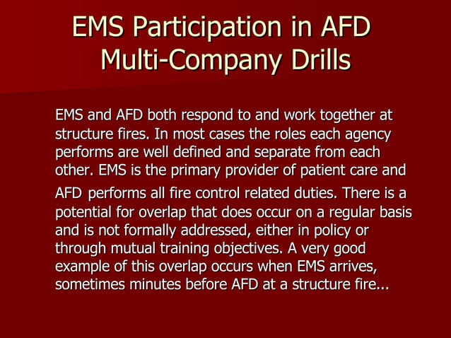 Fire Ground Operations For Ems | PPS