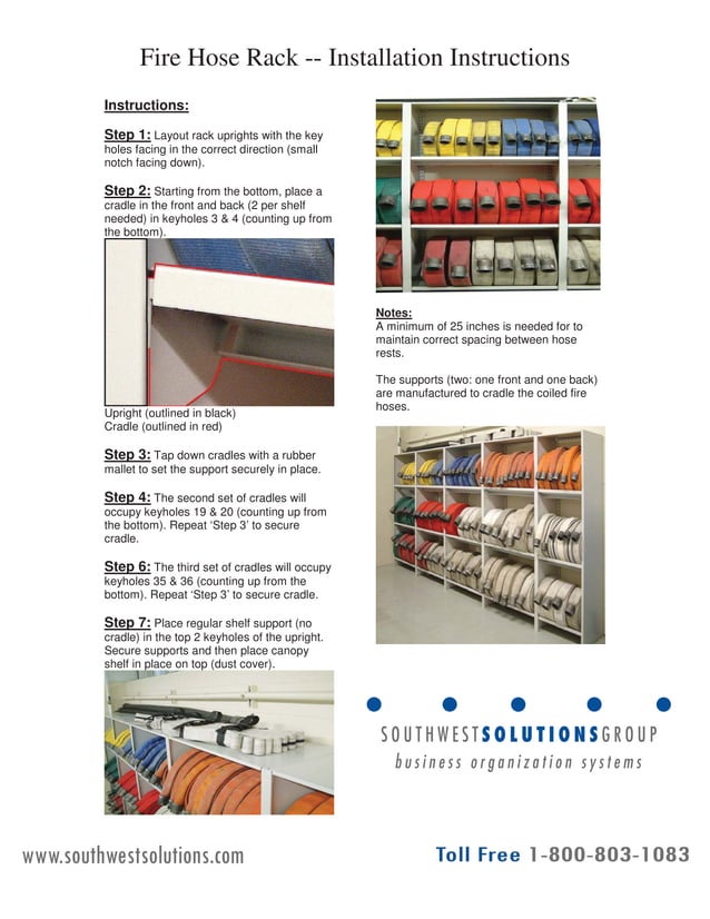 Fire Hose Rack Installation Manual | PDF | Home & Garden