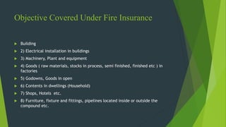 Fire insurance | PPTX