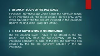 Fire-insurance policy and its applications i | PPT