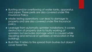 Fire-insurance policy and its applications i | PPT