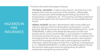 Fire-insurance policy and its applications i | PPT