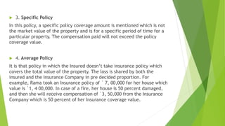 Fire-insurance policy and its applications i | PDF