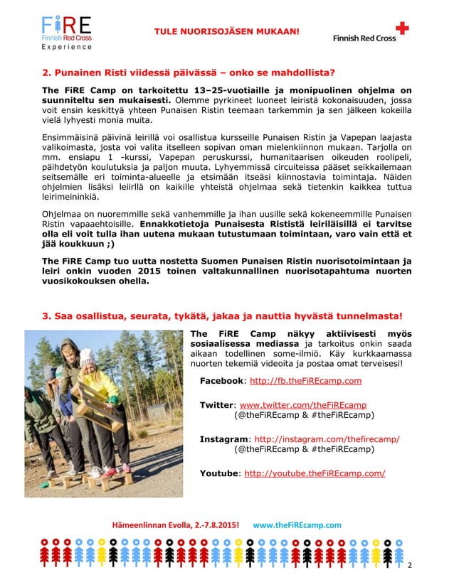 FiRE kirje nuorisojäsenille | PDF