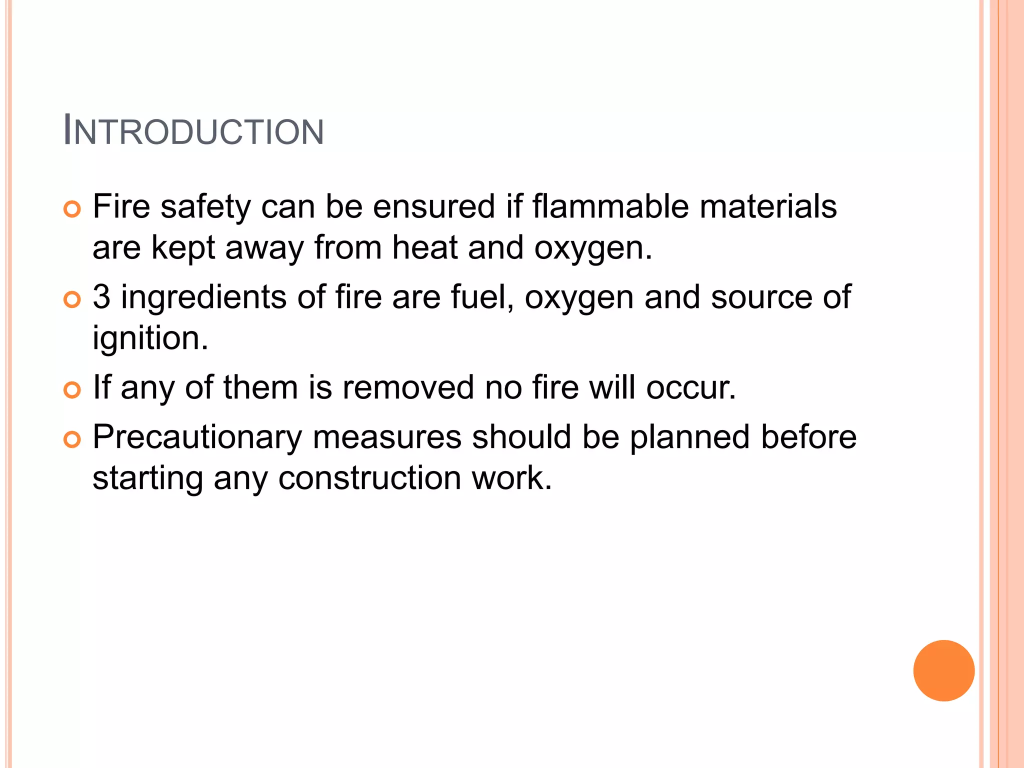 Fire protection in construction | PPTX