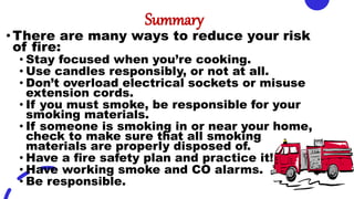 Fire related injuries at home | PPTX