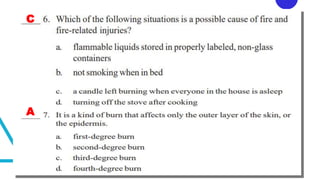 Fire related injuries at home | PPTX