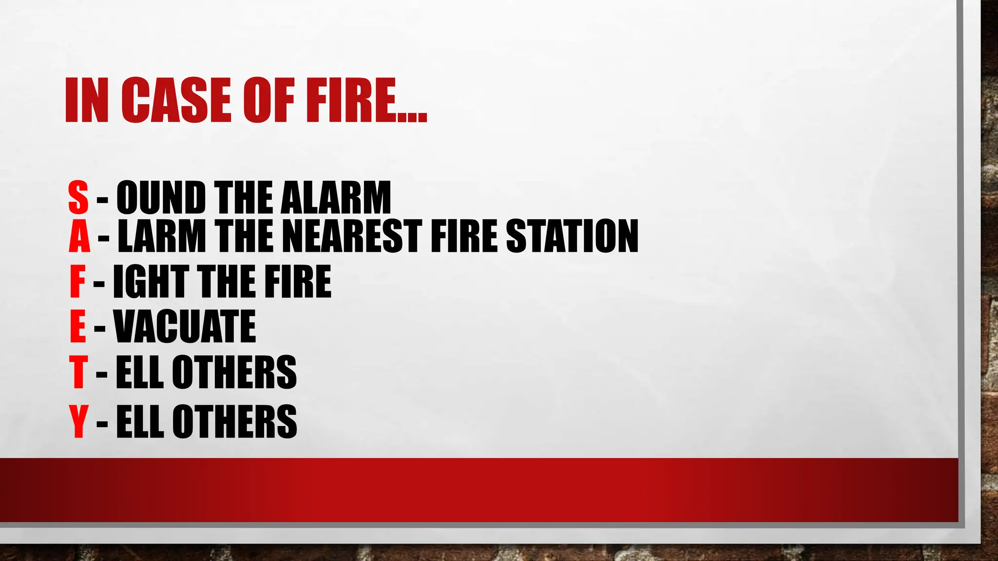 FIRE-SAFETY-LECTURE PowerPoint presentation | PPTX