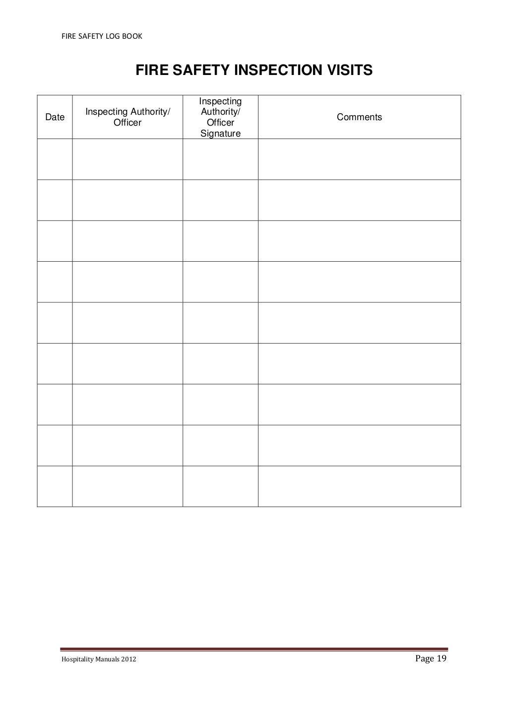 Fire safety-log-book-2012