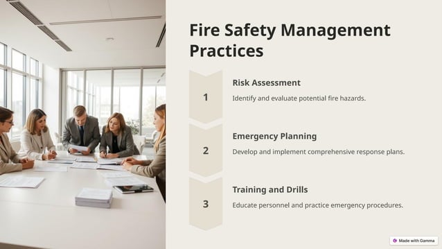 Fire-Safety-Management Presentation PPT. | PPTX | First Aid | Injuries