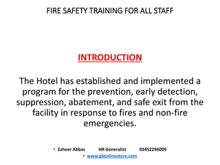 Fire safety Training / Guidelines presentation | PPTX