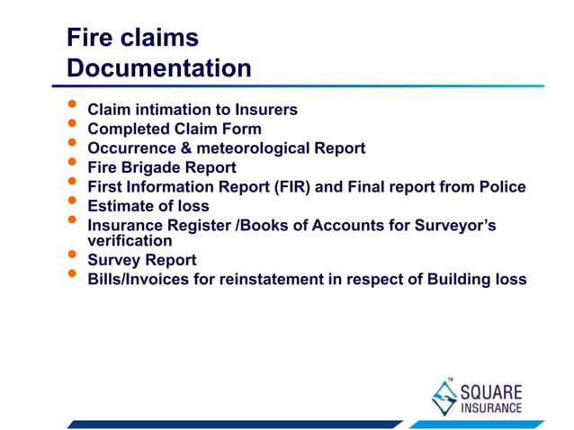 Standard Fire & Special Perils Policy (Internal Training) | PPTX | Home ...