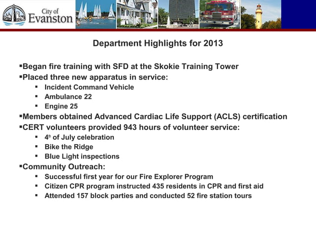 Fire Department 2013 cc presentation annual report | PPT