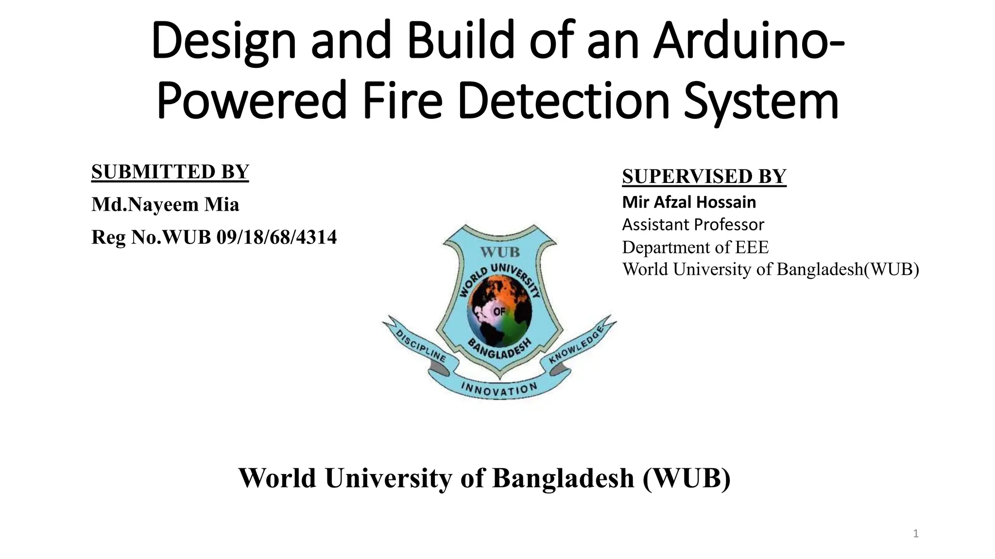 Design and Build of an Arduino-Powered Fire Detection System. pptx | PPTX
