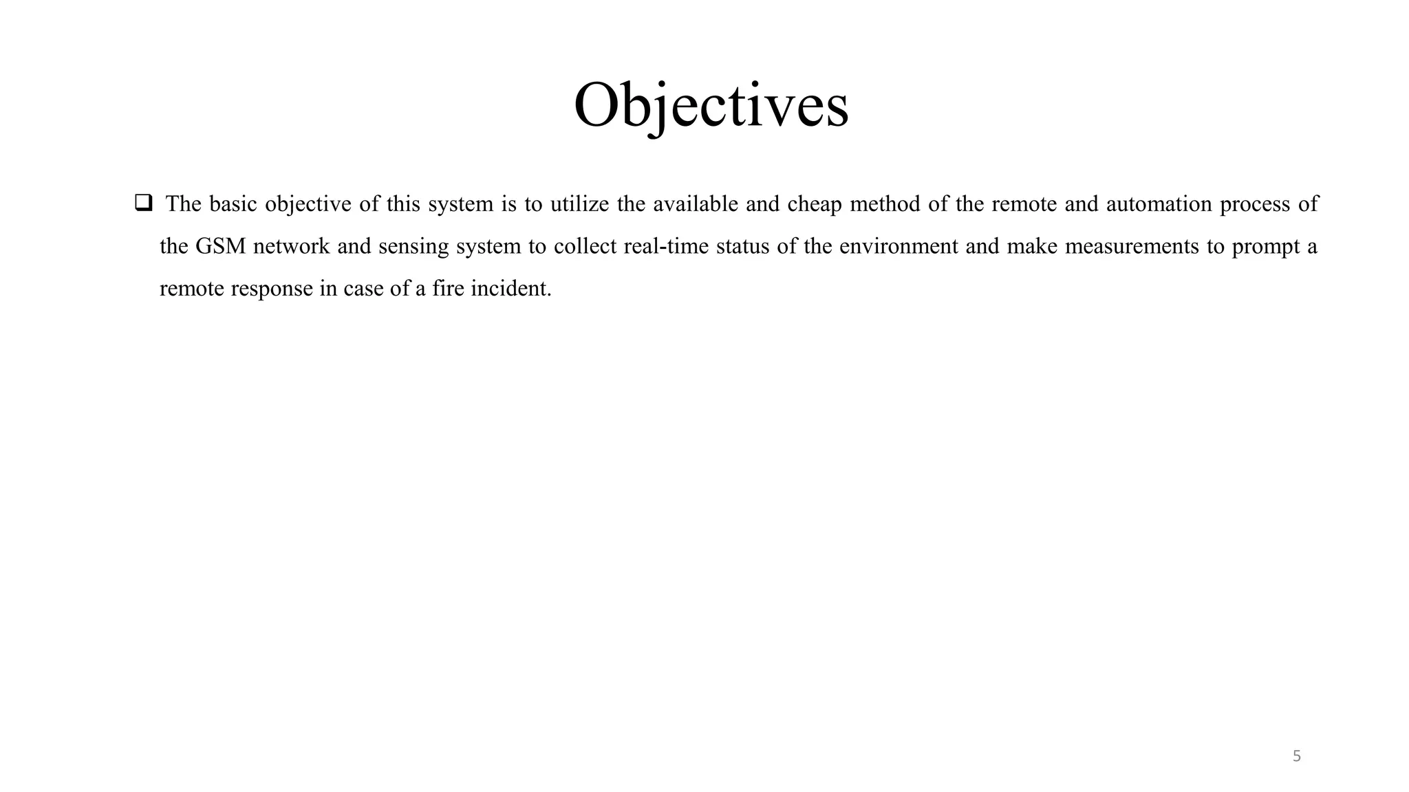 Design And Build Of An Arduino Powered Fire Detection System Pptx Ppt