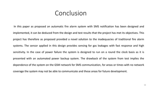 Design and Build of an Arduino-Powered Fire Detection System. pptx | PPTX | Home Security | Home ...