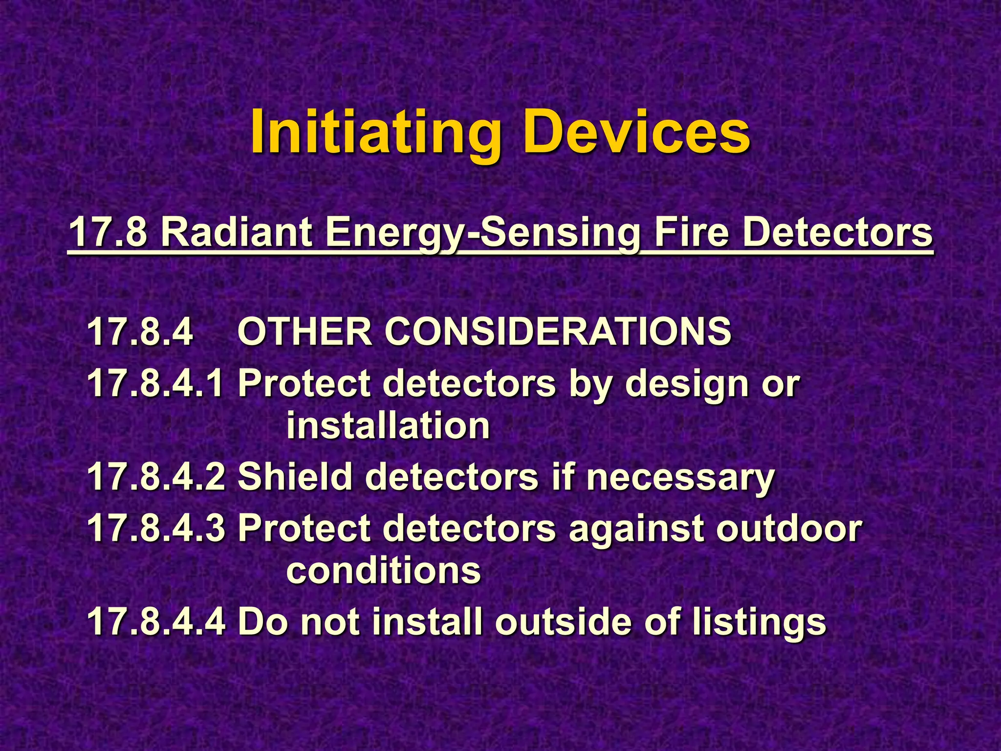 Fire alarm 2_d_radiant energy detectors | PPT