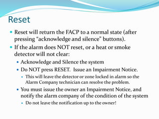 Fire Alarm Control Panel Operations | PPSX