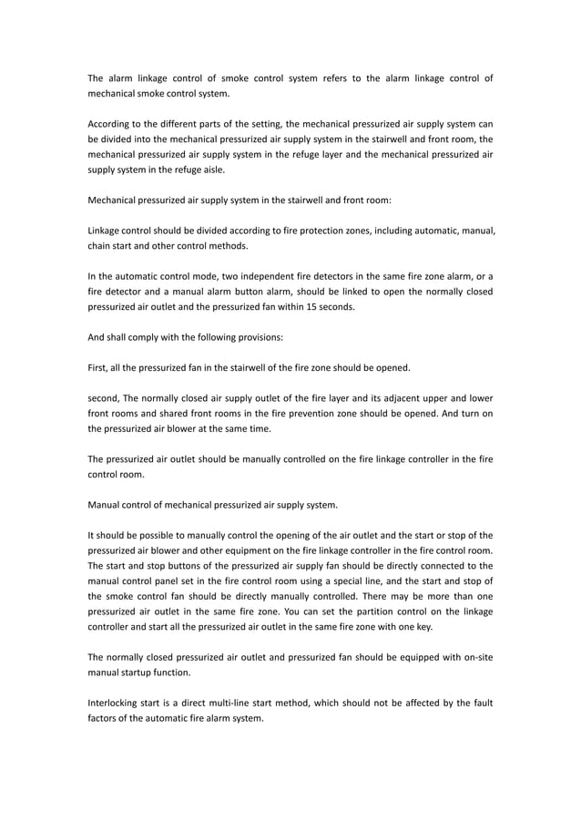 fire alarm linkage smoke exhaust | PDF